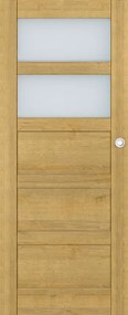posuvné interiérové dveře do pouzdra BRAGA model 3 Průchozí rozměr: 70 x 197 cm, Orientace dveří: Levé dveře, Dekor: Dub riviera