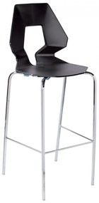GABER - Barová židle PRODIGE - nízká, černá/chrom
