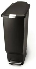 Pedálový odpadkový koš Simplehuman – 40 l, úzký, černý plast