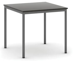 Jídelní stůl, 800 x 800 mm, deska wenge, podnož tm. šedá