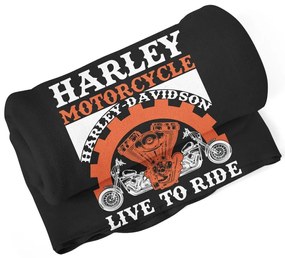 Sablio Deka Harley-Davidson Live to ride - 150x120 cm