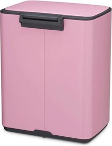 Růžový nášlapný ocelový odpadkový koš 12 l Bo – Brabantia