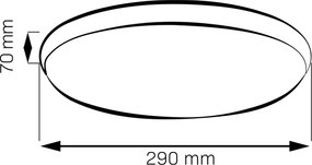 LED Stropní svítidlo LIBRA LED/15W/230V 4000K pr. 29 cm lesklý chrom