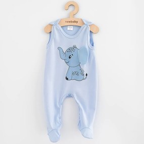 Kojenecké bavlněné dupačky New Baby Happy Elephant blue, vel. 62 (3-6m)