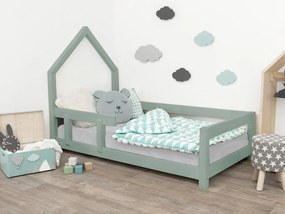 Benlemi Dětská postel domeček POPPI s bočnicí vlevo Barva: Cihlová, Rozměr: 120 x 200 cm