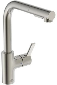 Ideal Standard Gusto Dřezová otočná baterie s vytahovací sprškou - 2 polohy, Silver Storm BD420GN