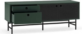 Tmavě zelený TV stolek 140x52 cm Punto - Teulat