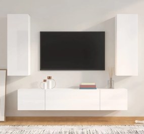 vidaXL 4dílný set TV skříněk kompozitní dřevo [3114205] Barva: Betonová šedá