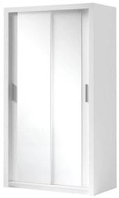 Šatní skříň s posuvnými dveřmi a se zrcadlem Kler SZ120 KE05, Barva: dub artisan / zrcadlo