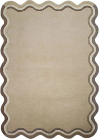 Ručně tkaný vlněný koberec v přírodní barvě 120x170 cm Leo Scallop – Flair Rugs