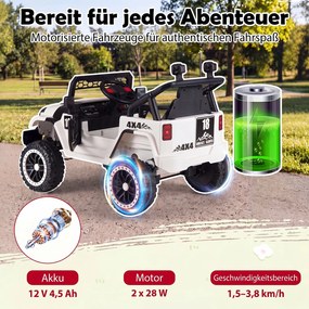 Costway Dětské elektrické autíčko 12 V dětské auto s 2 jízdními