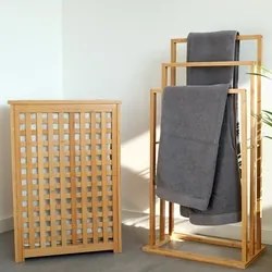 Věšák na ručníky, bambus