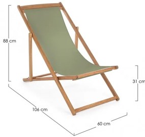 BIZZOTTO Dřevěné lehátko NOEMI zelené