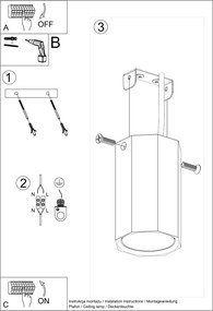 Sollux Lighting Stropní svítidlo ZEKE 10 dub
