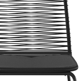 Zahradní jídelní židle 4 ks polyratan černé,  313112