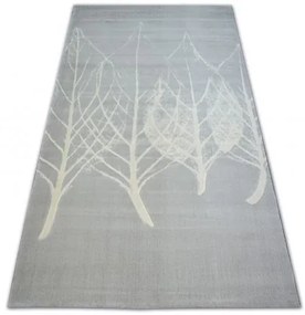 koberec SCANDI 18281/652 Listy šedá krémový velikost 160x230 cm | krásné koberce cz