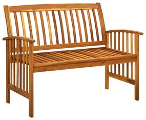 Zahradní lavice s poduškou 119 cm masivní akáciové dřevo,  312133