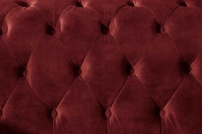 Designová trojsedačka Chesterfield 205 cm červený samet