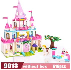 Mini stavebnice pro dívky, různé druhy Varianta: růžový zámek 616 ks