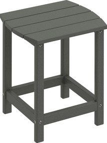 Outsunny venkovní odkládací stolek 48 x 37 x 46 cm, odolný HDPE, šedý