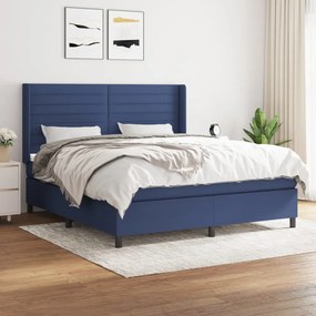 Box spring postel s matrací modrá 180x200 cm textil 3131535
