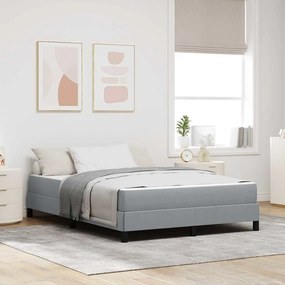 Postel s boxspringem Světle šedá 160 x 200 cm textil 3398500