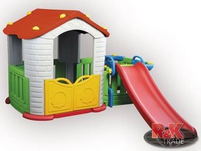 RkToys zahradní domeček + skluzavka