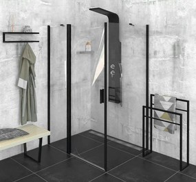 Polysan, Zoom Line Black obdélníková sprchová zástěna 900x800mm L/P varianta, ZL1290BZL3280B