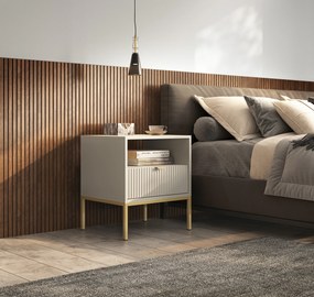 PCo Noční stolek NEMO S54, 54 cm Kašmír Dekor nohou: Černé