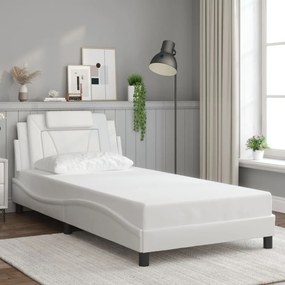 Rám postele Viana bez matrace bílý 100x200 cm umělá kůže 3208076