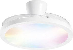 FAN LED-CONDOR-BCO Stropní svítidlo Condor bílý LED ventilátor 40 W, 4050 lm, CCT stmívatelné s RGB, digitální ovládání s RF dálkovým ovladačem, 24 - FANEUROPE