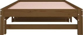 vidaXL Válenda s přistýlkou 90 x 190 cm masivní borovice [820440] Barva: Voskově hnědá