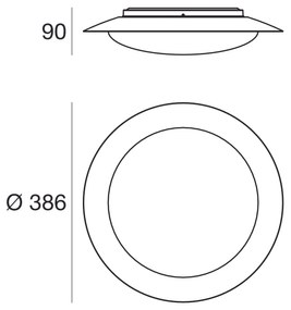 Linea Light 8276 Crew_1, stropní svítidlo s šedým límcem, 17W LED 3000K, prům. 38cm