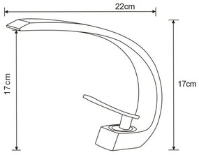 Mexen Lupus umyvadlová baterie, zlatá, 746200-50