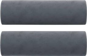 2místná pohovka s polštáři tmavě šedá 120 cm samet 3200872