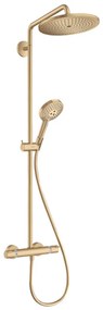 Hansgrohe Croma Select S - Showerpipe 280 1jet EcoSmart 9 l/min s termostatem a ruční sprchou Raindance Select S 120 3jet, kartáčovaný bronz 26891140