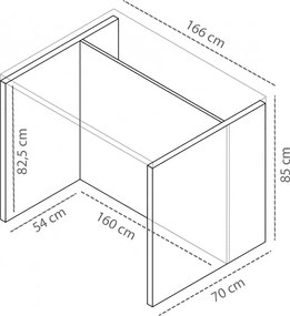 Kuchyňský ostrůvek KW 166x70 cm + stůl KS 130x80 cm | ANDERSEN