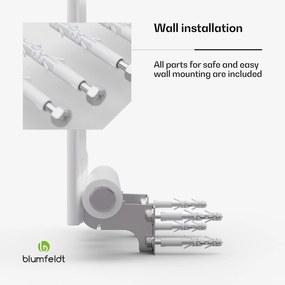 Blumfeldt Ontario, radiátor, 30 x 120, připojení 1/2", instalace na zeď, 733 W