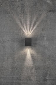 NOR 49711003 Venkovní nástěnné svítidlo Canto Kubi 2 2x6W LED černá čirá - NORDLUX