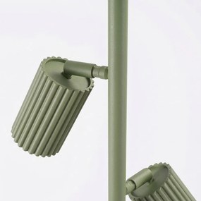 Zelená hliníková stojací lampa s ohybatelnou konstrukcí (výška 155 cm) Gleam – Sollux