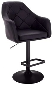 LuxuryForm DESIGN Barová židle ANDORA na černém talíři - černá