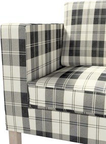 Potah na pohovku IKEA  Karlanda 2-místná, krátký barva černá látka pletený vzor, vzorované