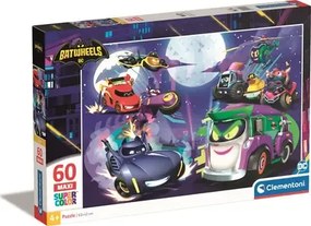 Clementoni PUZZLE Batwheels MAXI / 60 dílků / od 4 let