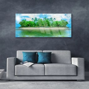 akrylový obraz Moře Ostrov Krajina 125x50 cm