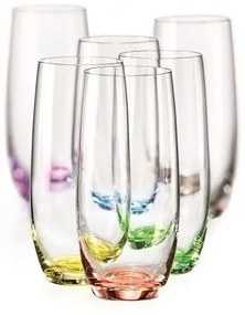 Crystalex - Bohemia Crystal Crystalex sklenice na nealko Club Rainbow 350 ml, 6 ks (mix barev)