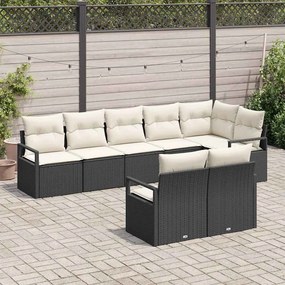 Set pohovek 8 ks Černá polyratan 3346427