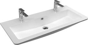 Mereo Mereo, Siena, koupelnová skříňka s umyvadlem z litého mramoru 101 cm, bílá, antracit, černá, CN442M2