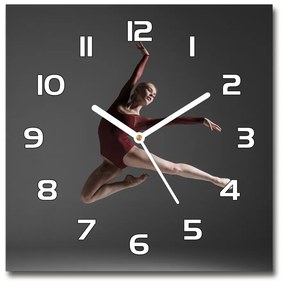 Wallmuralia Skleněné hodiny čtverec Moderní tanec 30x30 cm