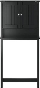vidaXL Skříňka nad pračku BERG 76x27x164,5 cm masivní borovice [358557] Barva: Černá