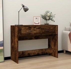 vidaXL Konzolový stolek 100 x 39 x 75 cm kompozitní dřevo [816778] Barva: kouřový dub